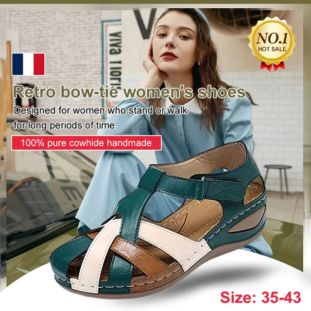 💥[35-43] Ženske ljetne sandale, izrađene od mekane kože, debeli potpla ...